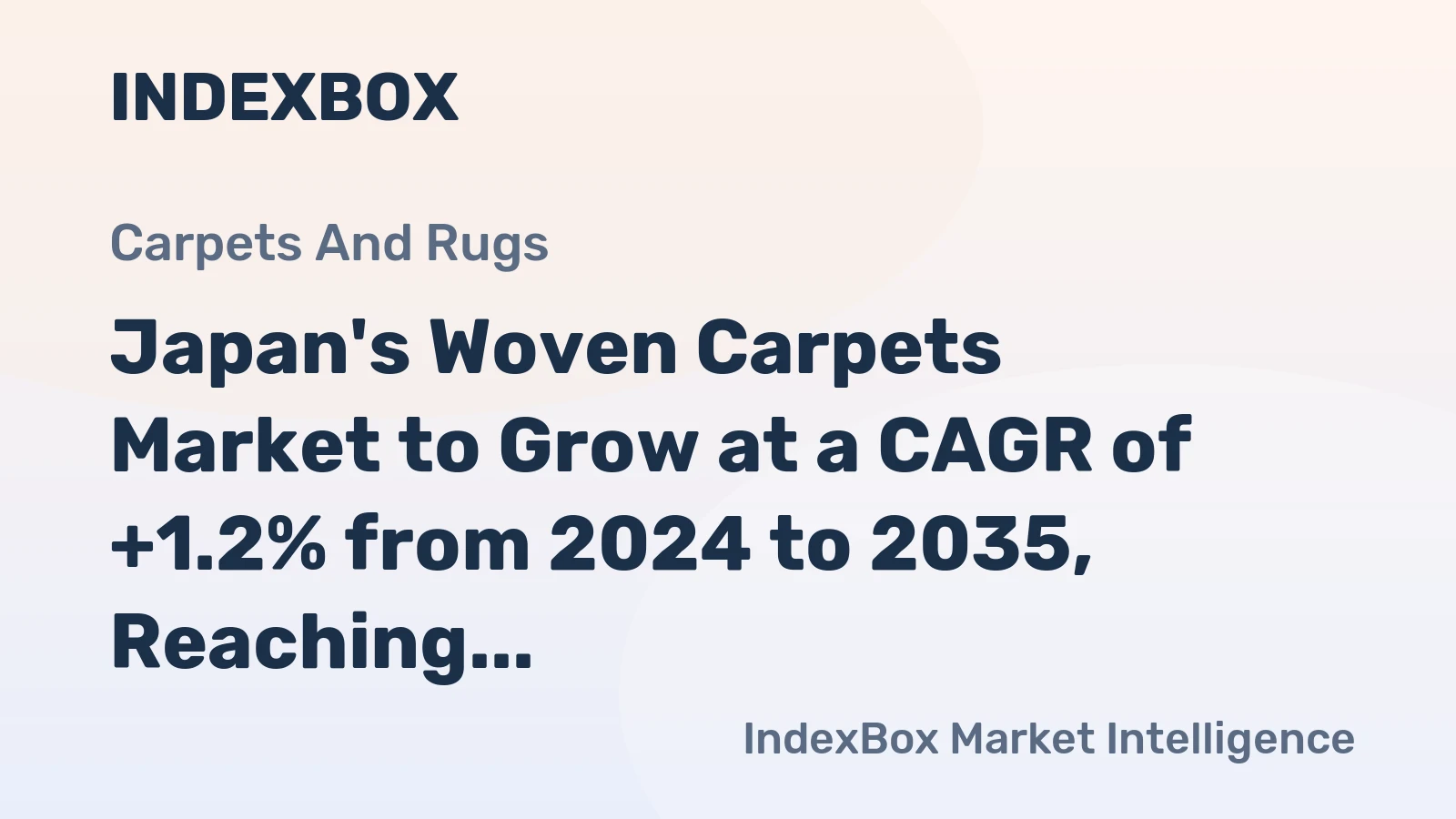 Japan's Woven Carpets Market to Grow at a CAGR of +1.2% from 2024 to 2035, Reaching 21M Square Meters by 2035