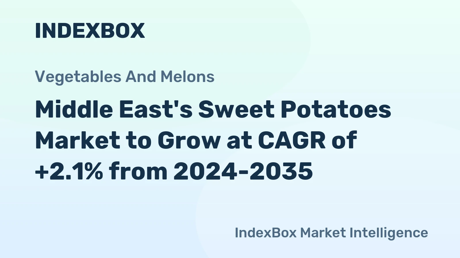 Middle East's Sweet Potatoes Market to Grow at CAGR of +2.1% from 2024-2035