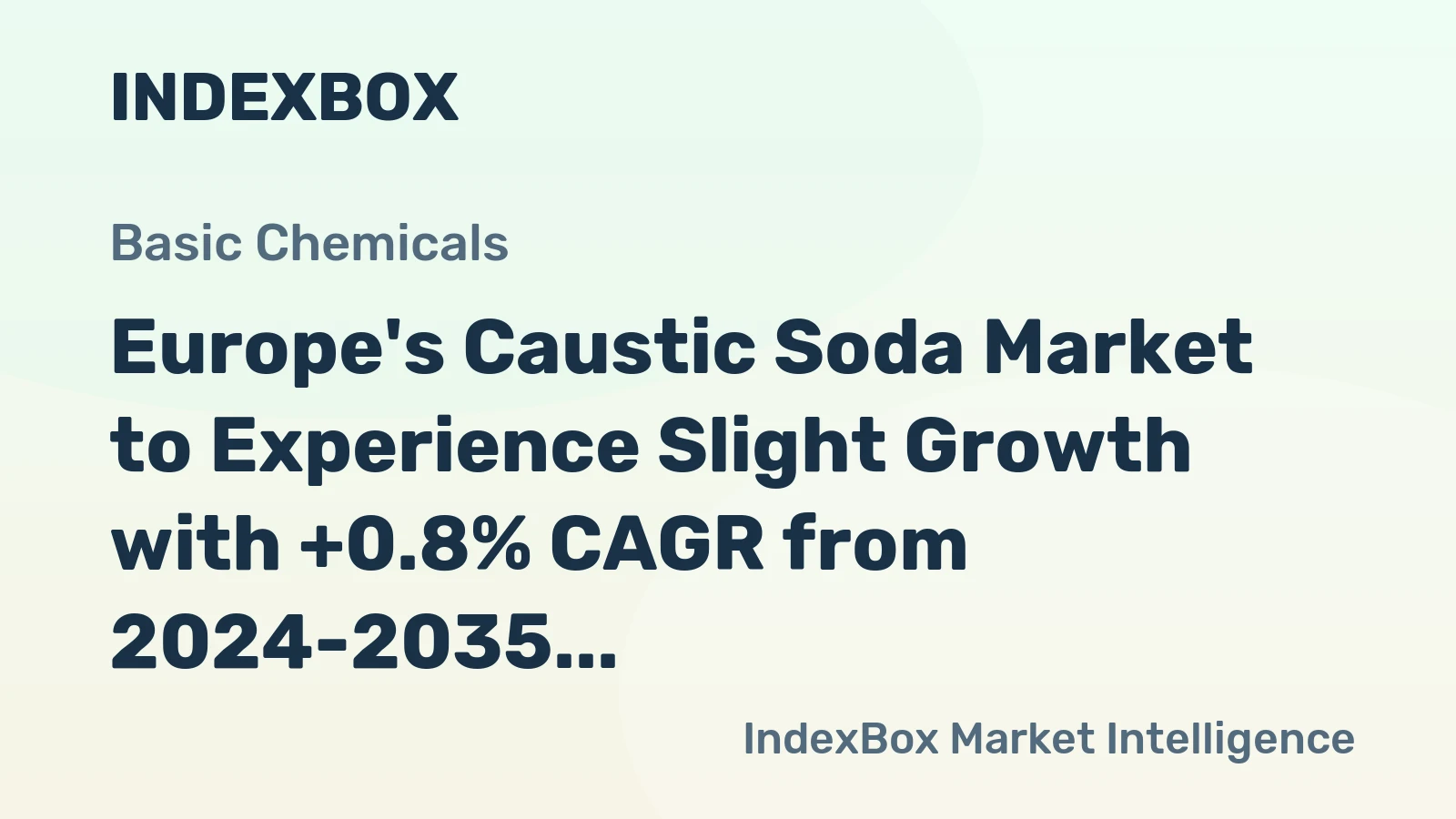 Europe's Caustic Soda Market to Experience Slight Growth with +0.8% CAGR from 2024-2035