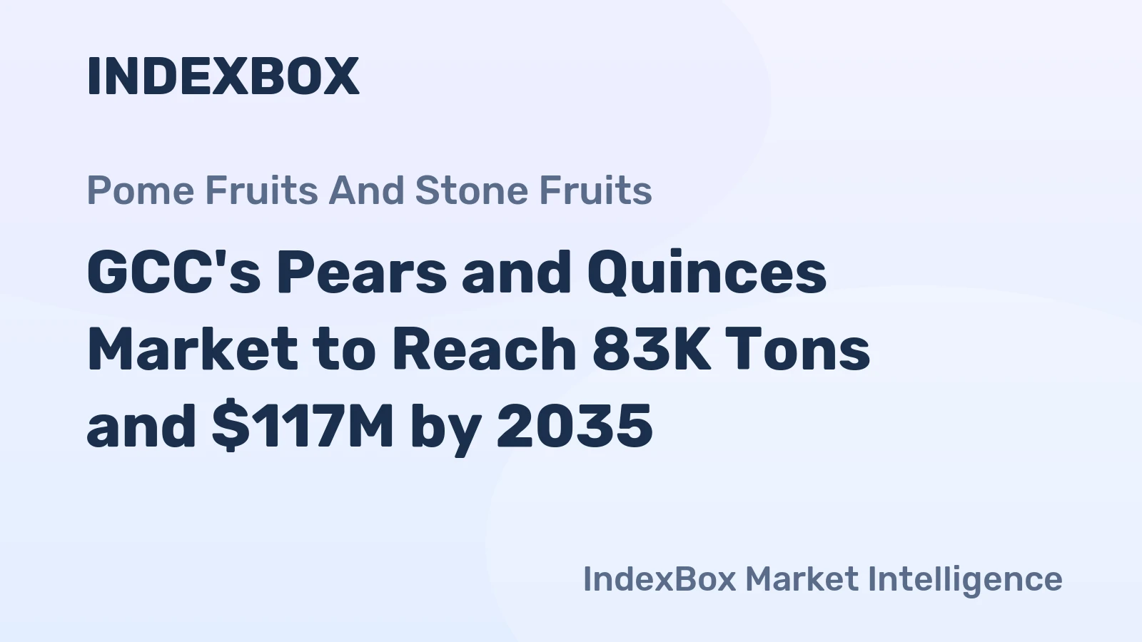 GCC's Pears and Quinces Market to Reach 83K Tons and $117M by 2035