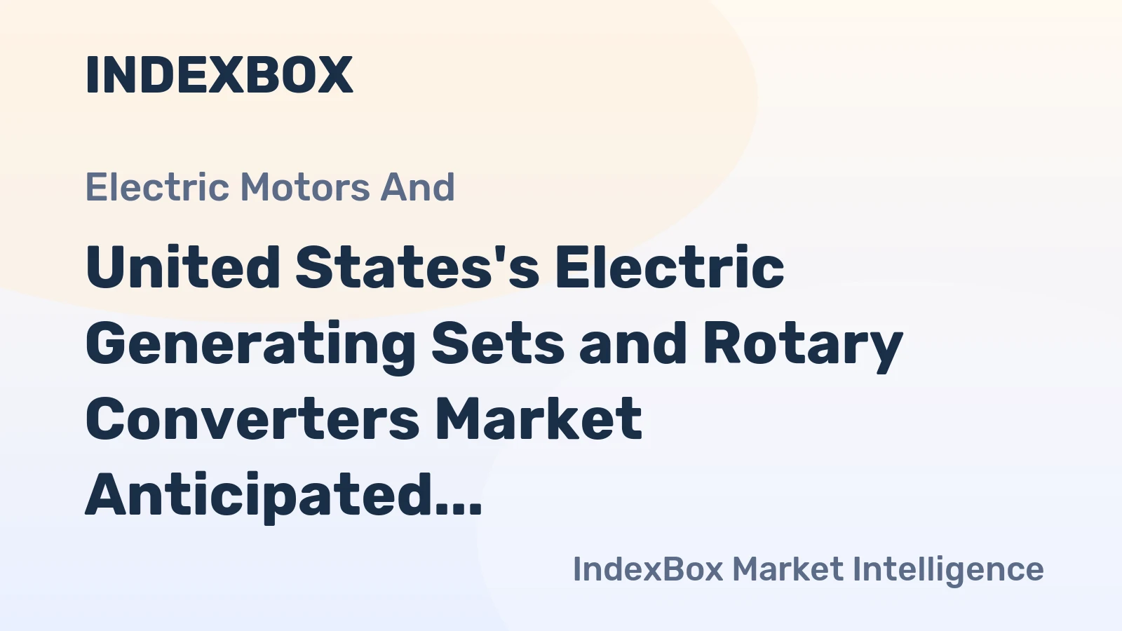 United States's Electric Generating Sets and Rotary Converters Market Anticipated to Grow at +0.4% CAGR from 2024 to 2035