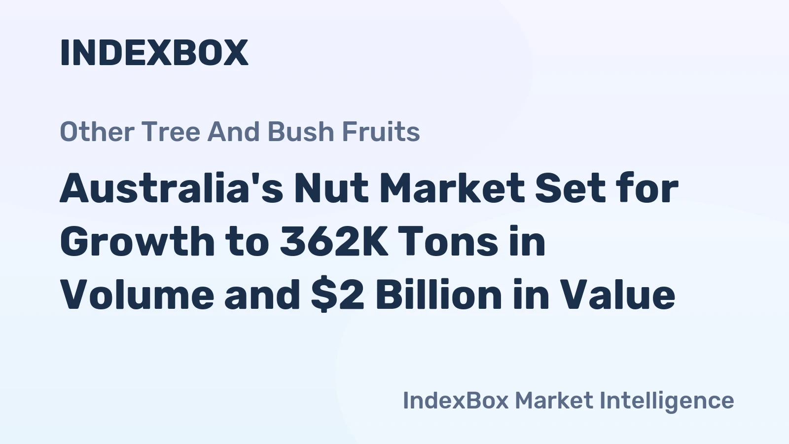 Australia's Nut Market Set for Growth to 362K Tons in Volume and $2 Billion in Value