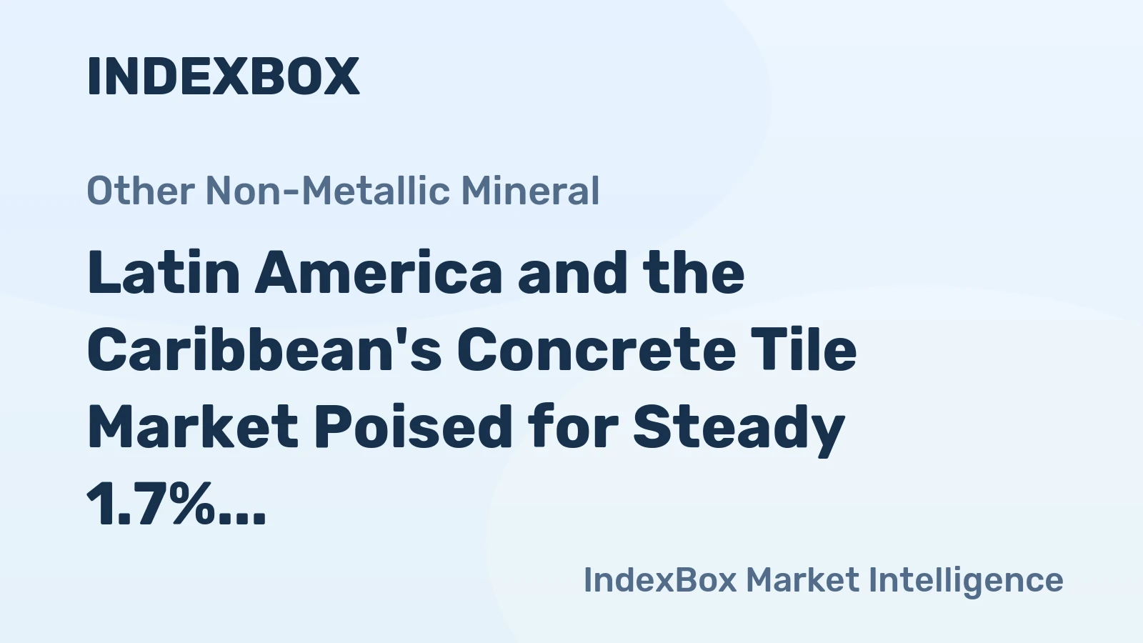 Latin America and the Caribbean's Concrete Tile Market Poised for Steady 1.7% CAGR Growth Through 2035