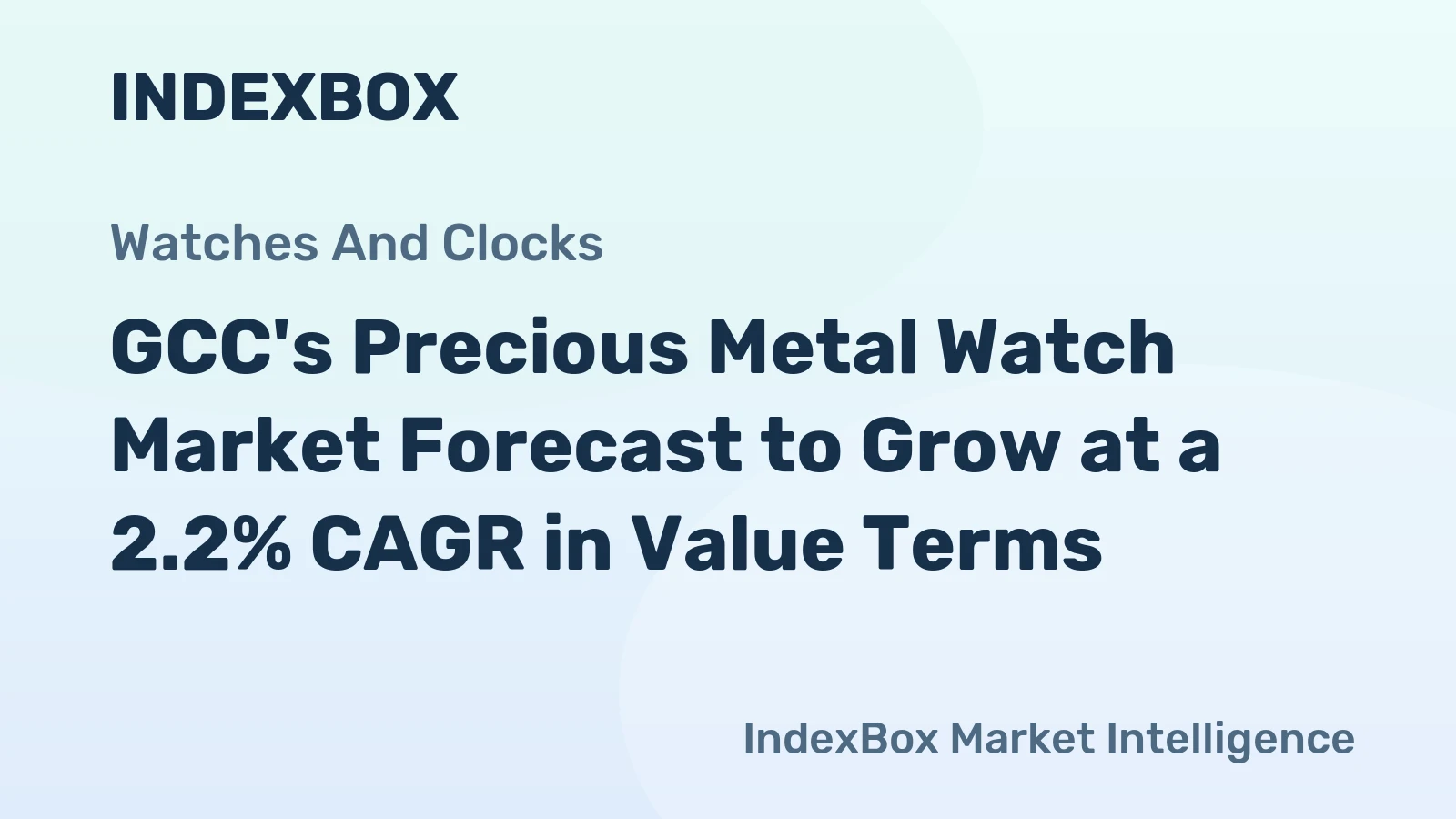 GCC's Precious Metal Watch Market Forecast to Grow at a 2.2% CAGR in Value Terms