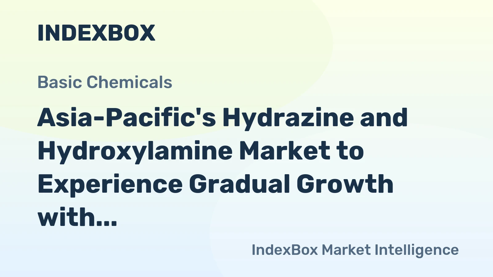 Asia-Pacific's Hydrazine and Hydroxylamine Market to Experience Gradual Growth with Forecasted CAGR of +0.4% by 2035