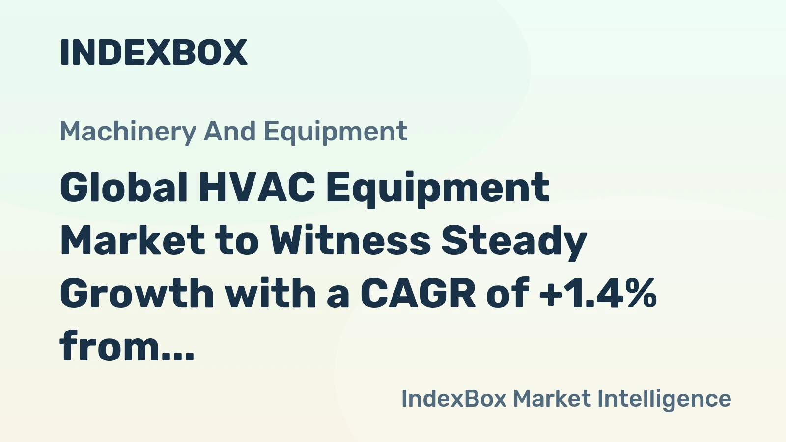 Global HVAC Equipment Market to Witness Steady Growth with a CAGR of +1.4% from 2024 to 2035