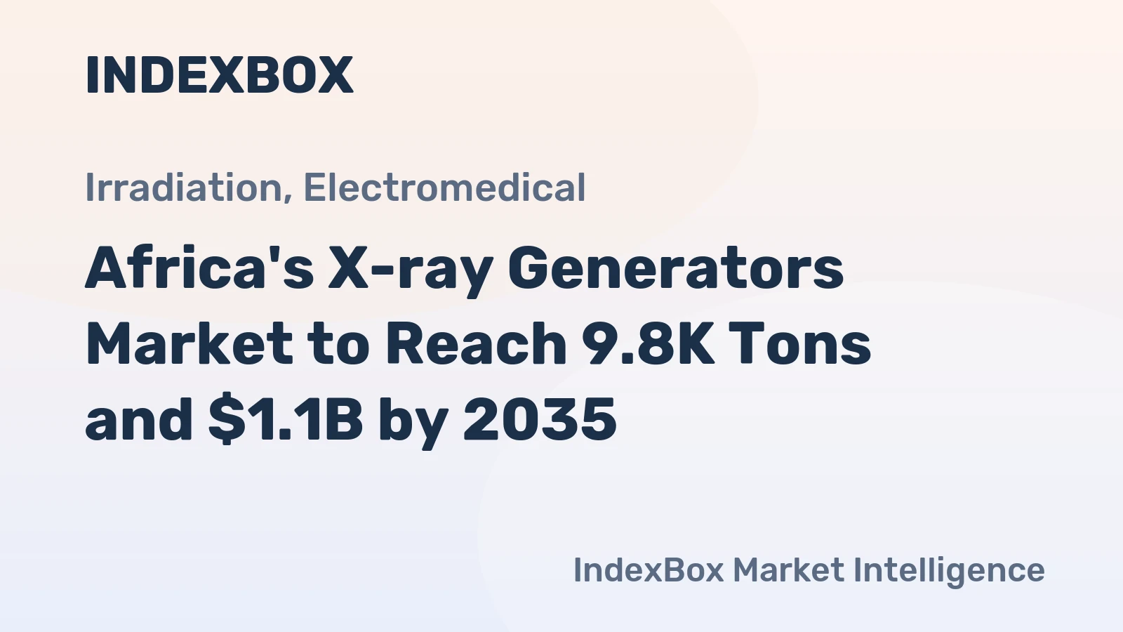 Africa's X-ray Generators Market to Reach 9.8K Tons and $1.1B by 2035