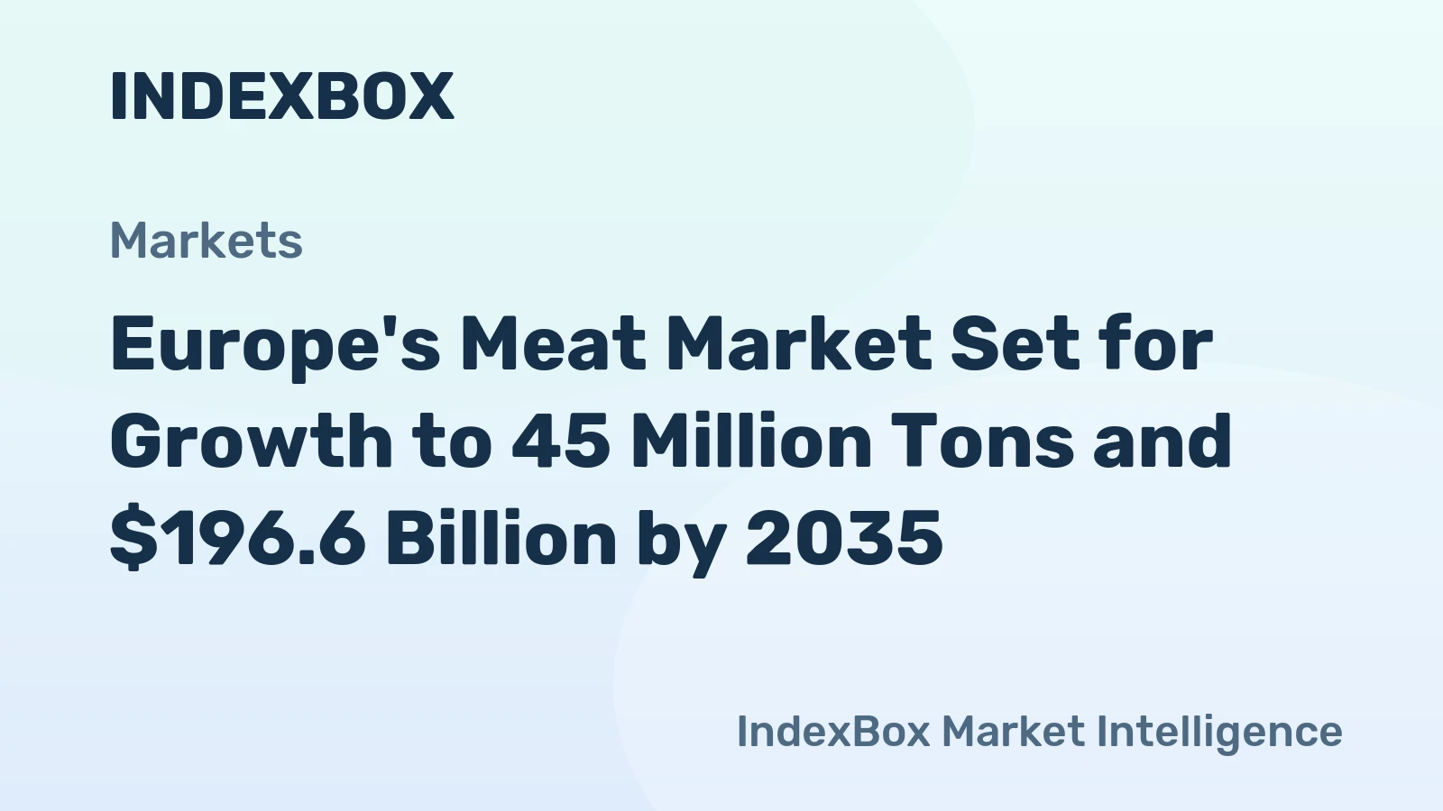 Europe's Meat Market Set for Growth to 45 Million Tons and $196.6 Billion by 2035