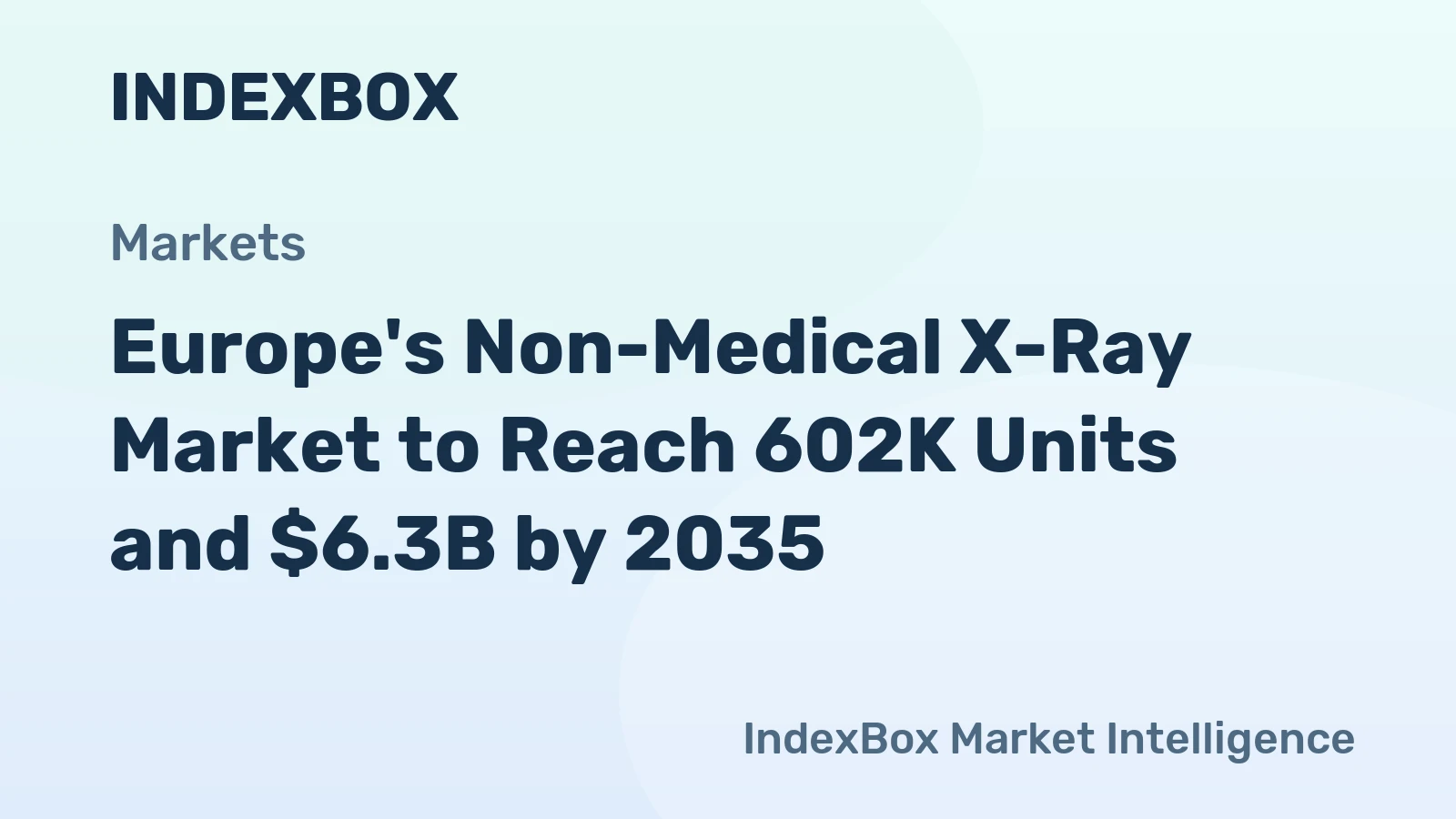 Europe's Non-Medical X-Ray Market to Reach 602K Units and $6.3B by 2035