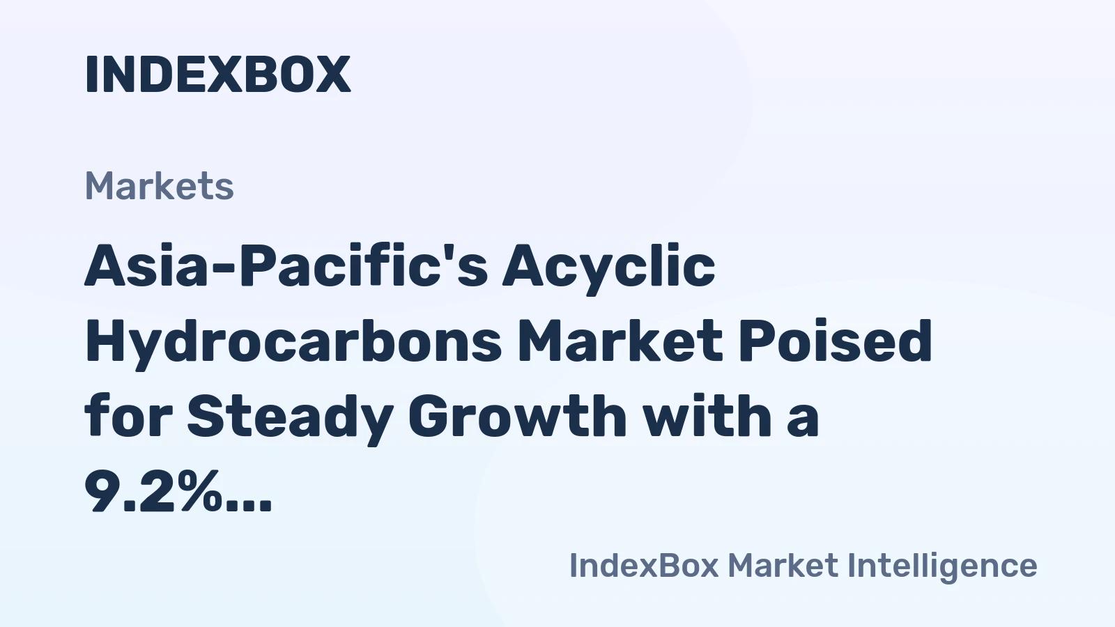 Asia-Pacific's Acyclic Hydrocarbons Market Poised for Steady Growth with a 9.2% CAGR in Value Through 2035
