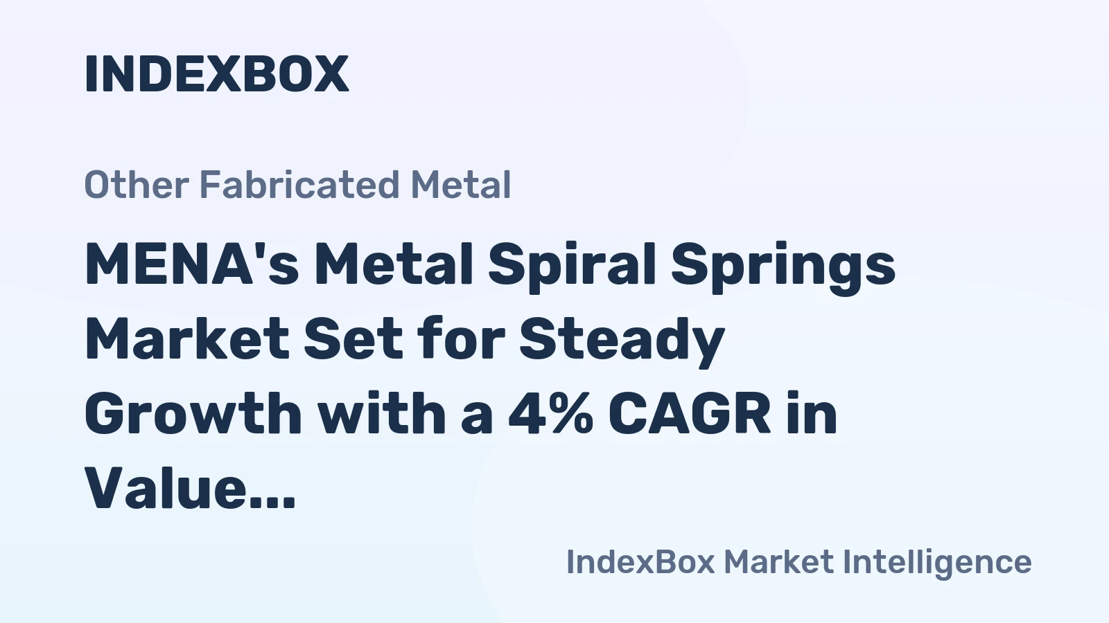 MENA's Metal Spiral Springs Market Set for Steady Growth with a 4% CAGR in Value