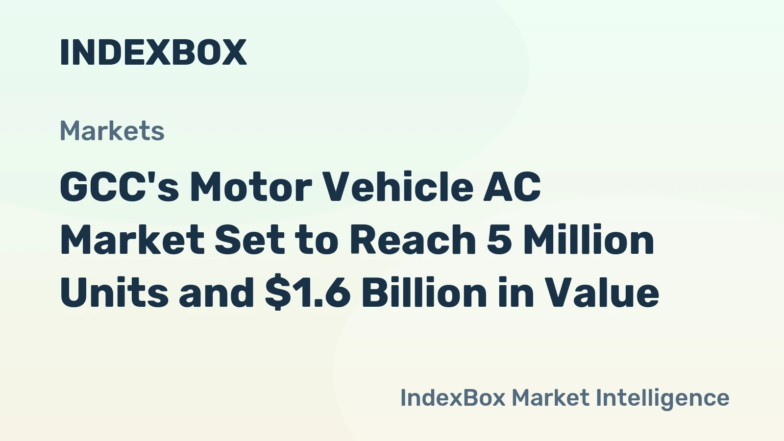 GCC's Motor Vehicle AC Market Set to Reach 5 Million Units and $1.6 Billion in Value