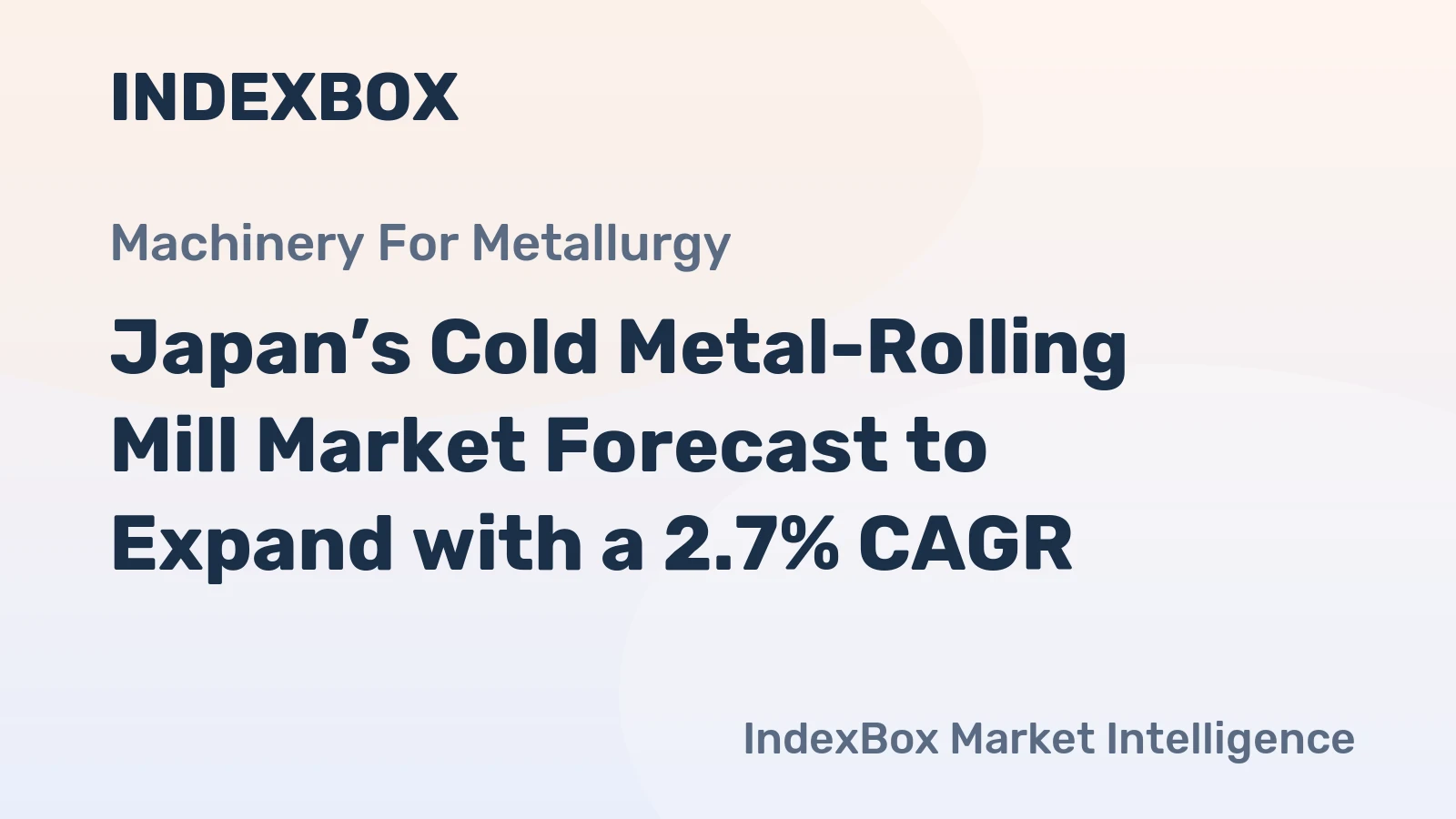 Japan’s Cold Metal-Rolling Mill Market Forecast to Expand with a 2.7% CAGR