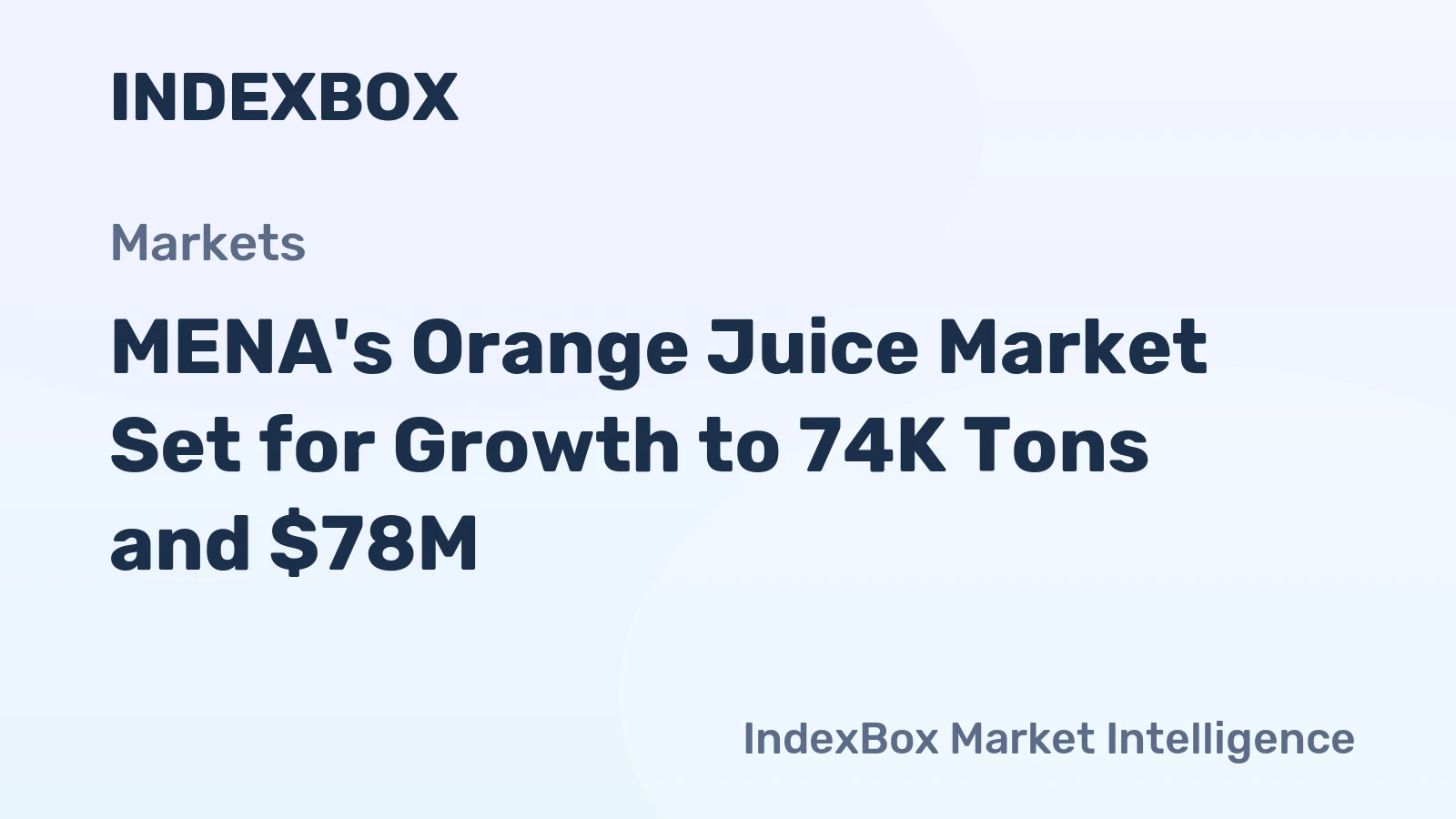 MENA's Orange Juice Market Set for Growth to 74K Tons and $78M