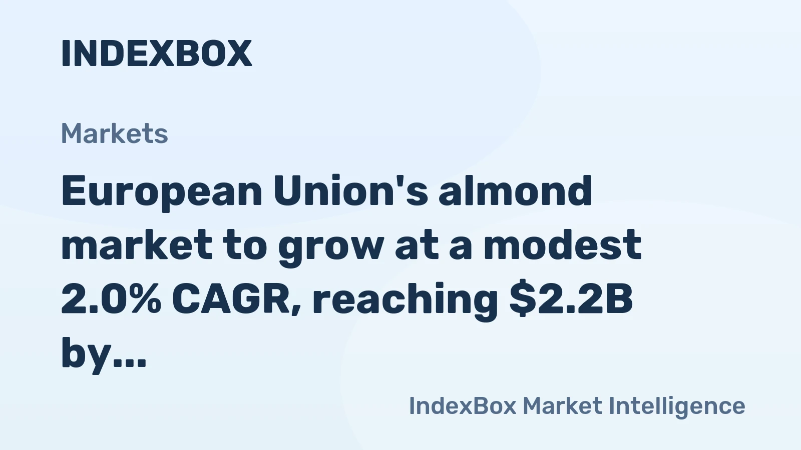 European Union's almond market to grow at a modest 2.0% CAGR, reaching $2.2B by 2035, driven by sustained demand.