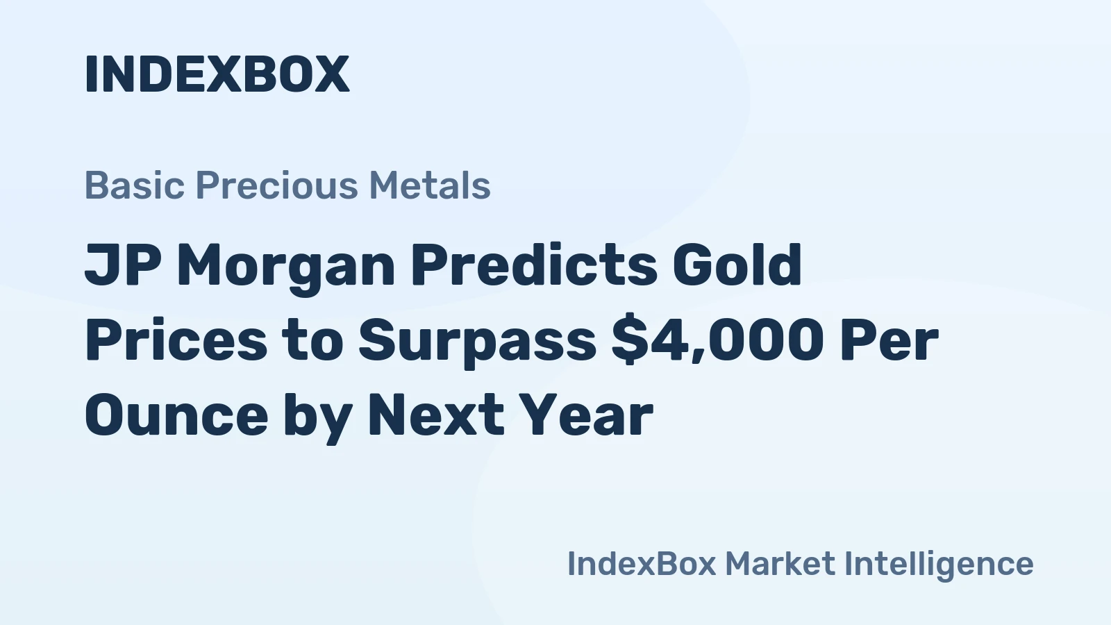 JP Morgan Predicts Gold Prices to Surpass $4,000 Per Ounce by Next Year