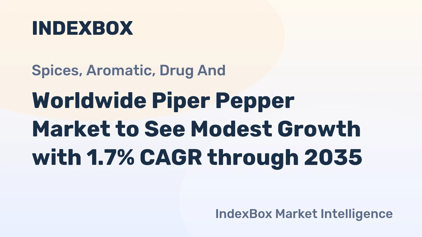 Worldwide Piper Pepper Market to See Modest Growth with 1.7% CAGR through 2035