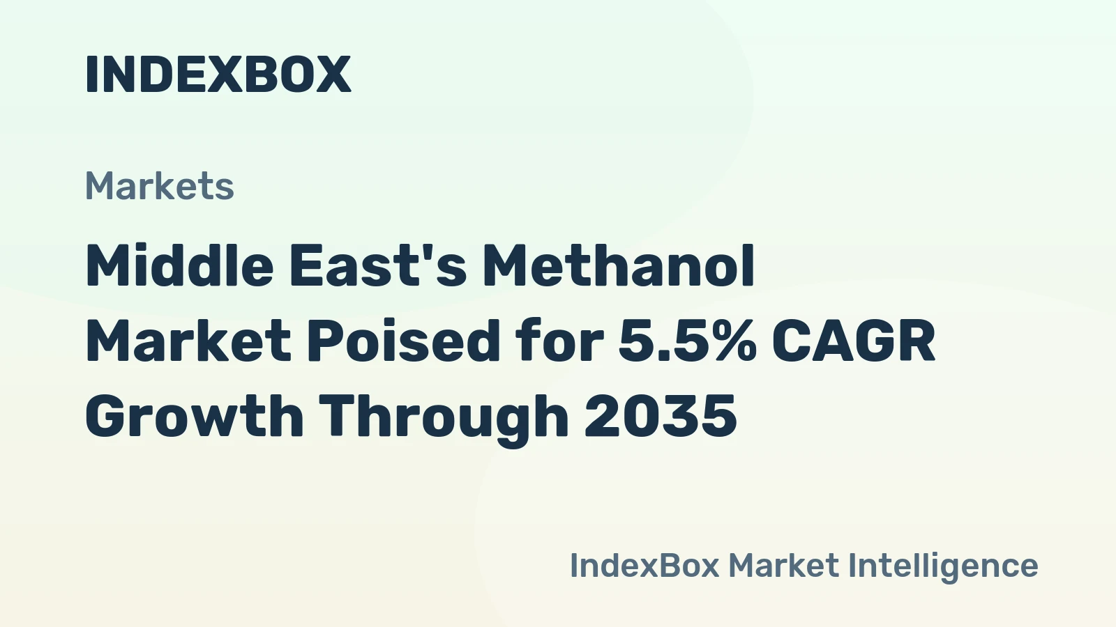 Middle East's Methanol Market Poised for 5.5% CAGR Growth Through 2035