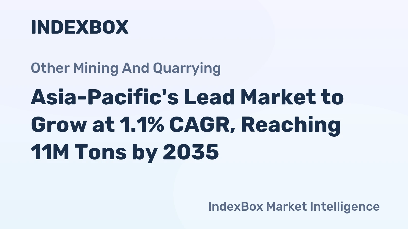 Asia-Pacific's Lead Market to Grow at 1.1% CAGR, Reaching 11M Tons by 2035