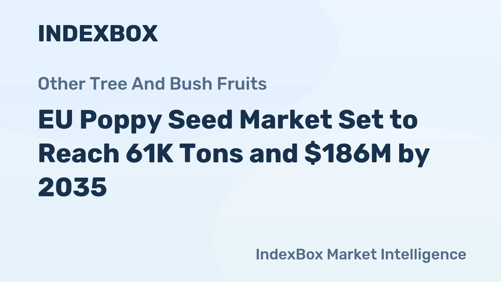 EU Poppy Seed Market Set to Reach 61K Tons and $186M by 2035