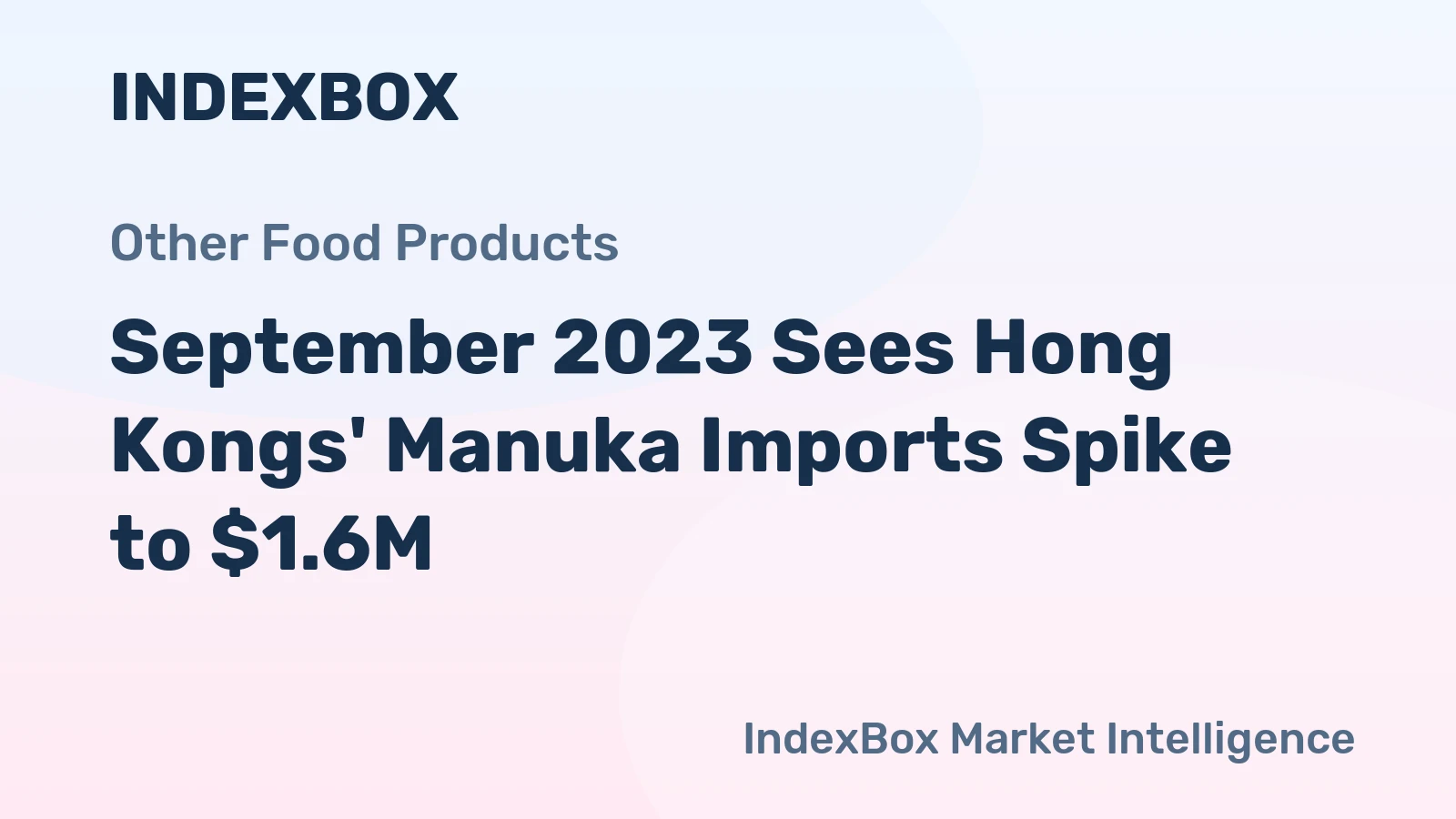 September 2023 Sees Hong Kongs' Manuka Imports Spike to $1.6M.