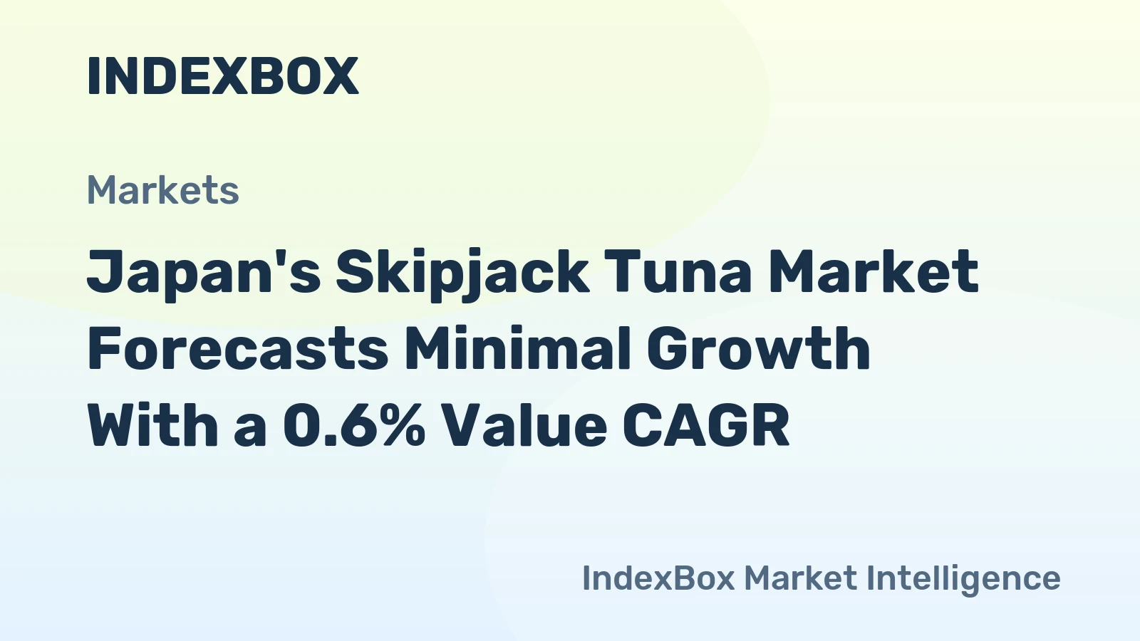 Japan's Skipjack Tuna Market Forecasts Minimal Growth With a 0.6% Value CAGR