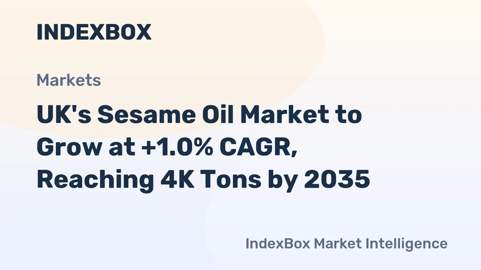 UK's Sesame Oil Market to Grow at +1.0% CAGR, Reaching 4K Tons by 2035