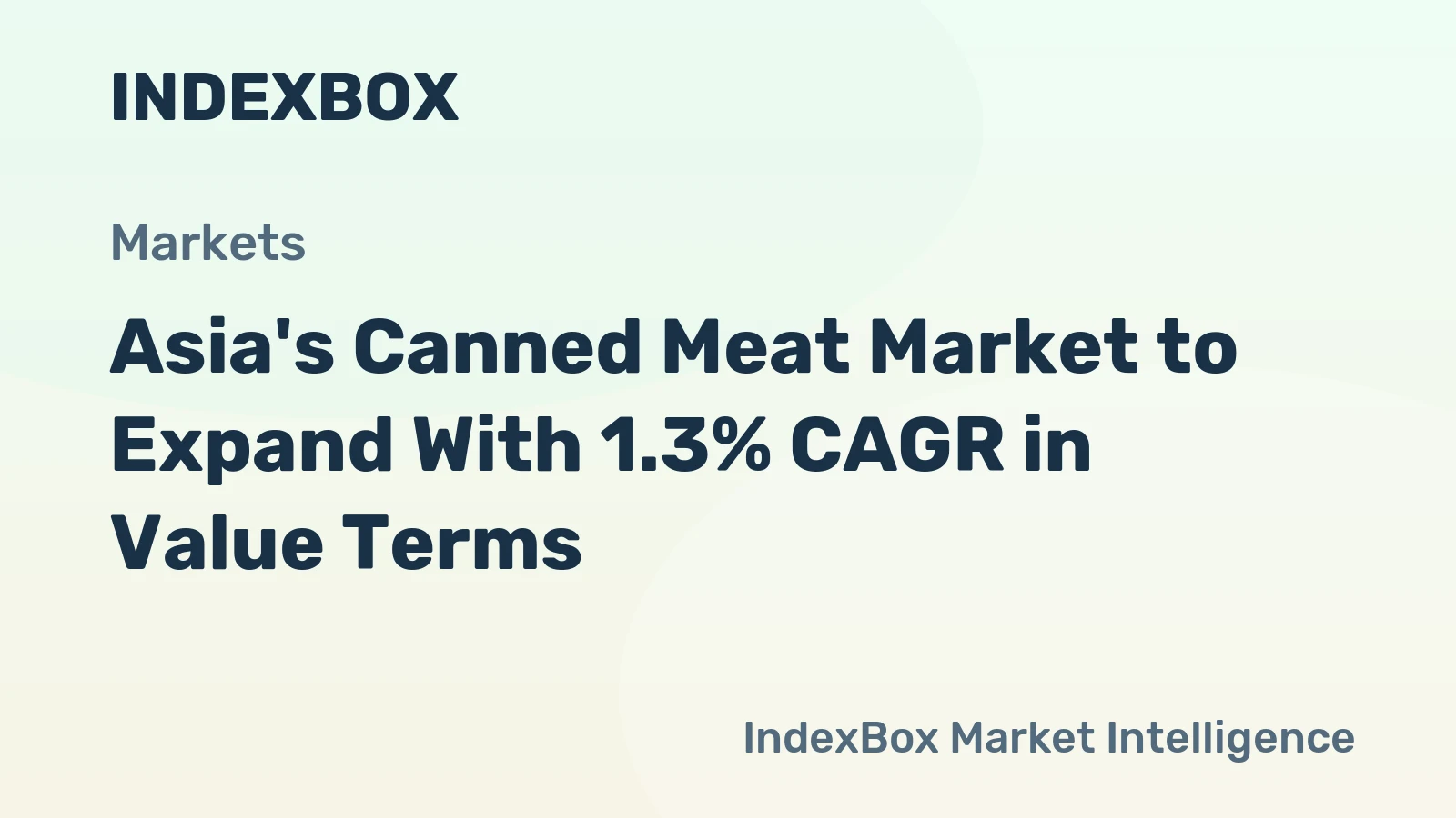 Asia's Canned Meat Market to Expand With 1.3% CAGR in Value Terms