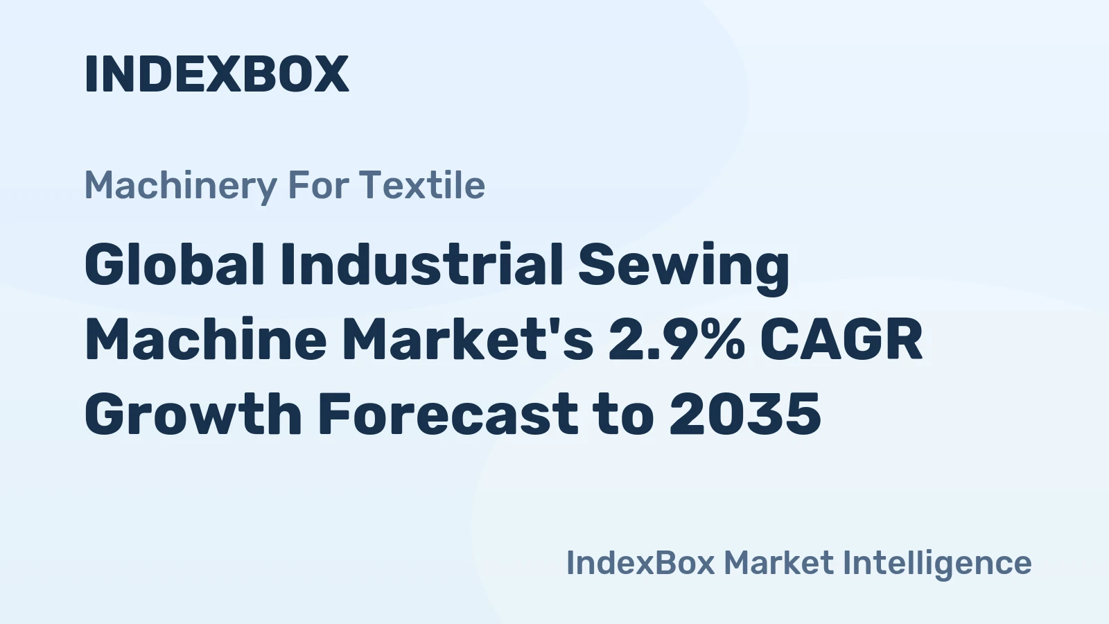 Global Industrial Sewing Machine Market's 2.9% CAGR Growth Forecast to 2035