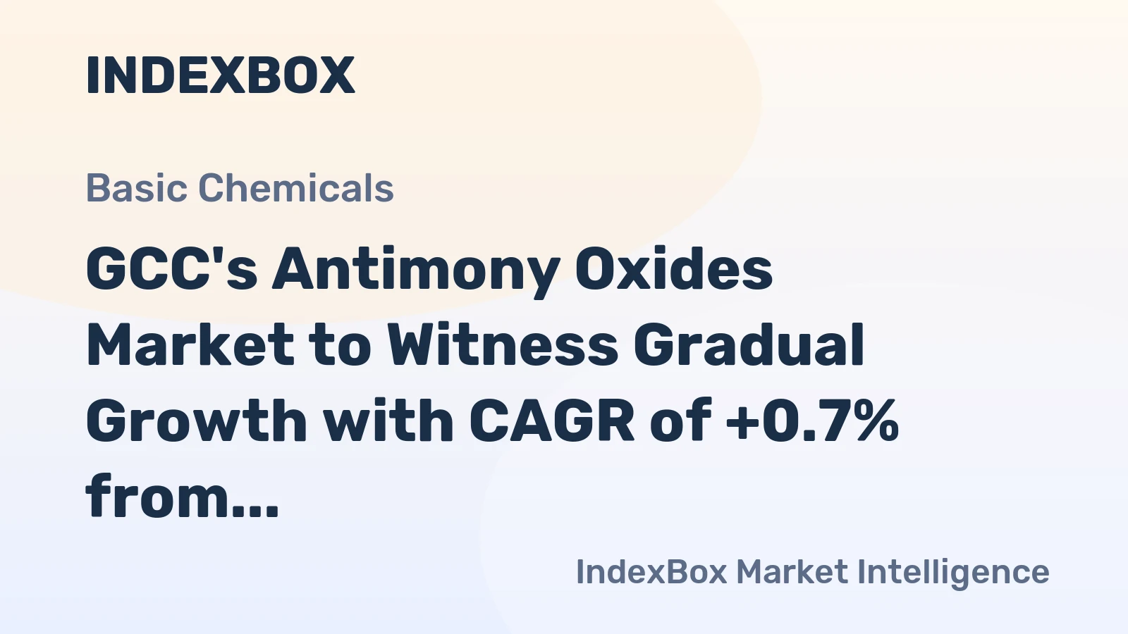 GCC's Antimony Oxides Market to Witness Gradual Growth with CAGR of +0.7% from 2024 to 2035