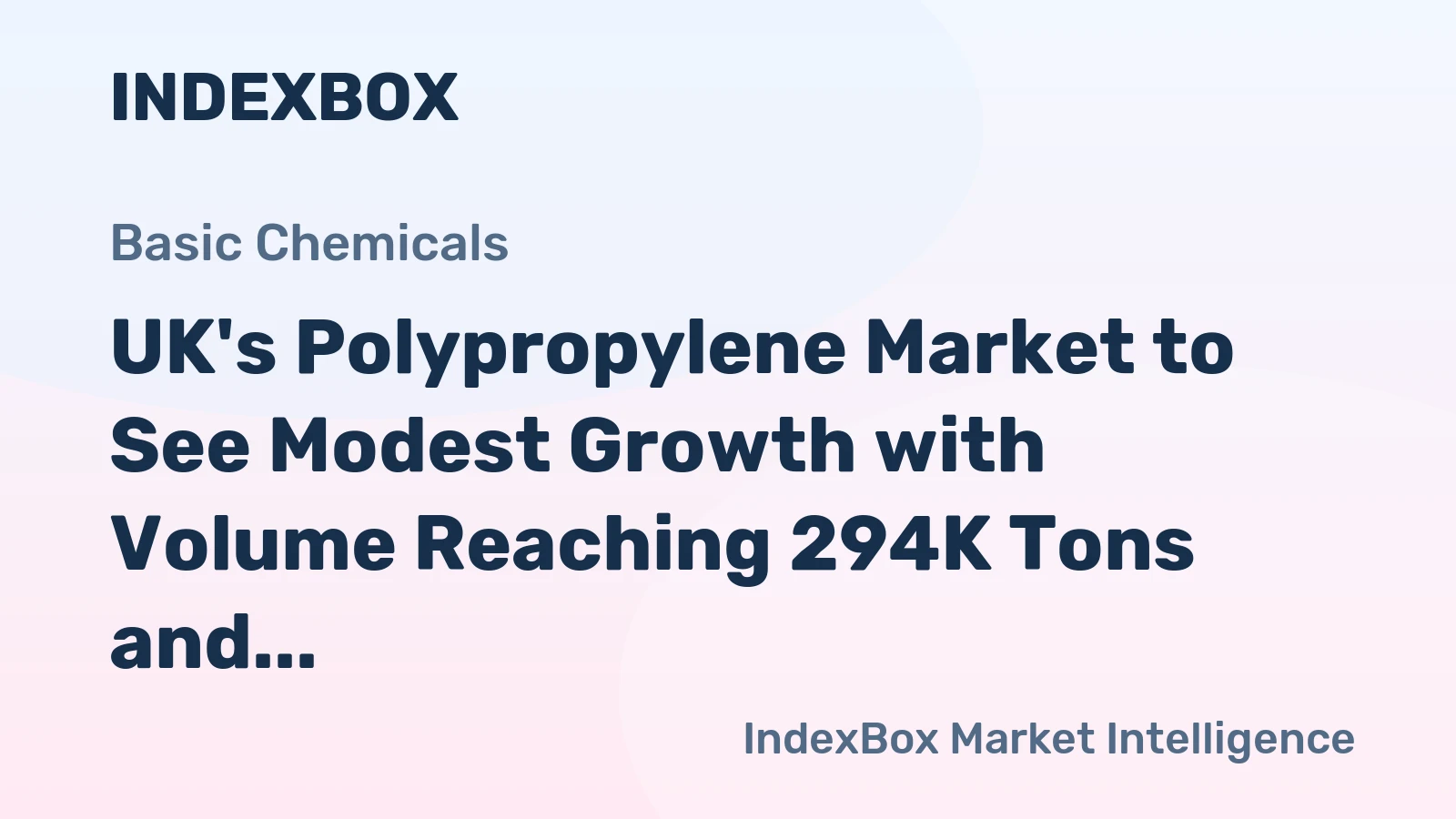 UK's Polypropylene Market to See Modest Growth with Volume Reaching 294K Tons and Value Hitting $547M by 2035