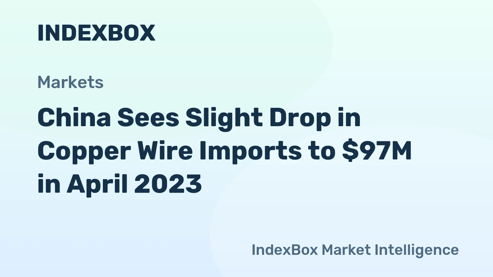China Sees Slight Drop in Copper Wire Imports to $97M in April 2023