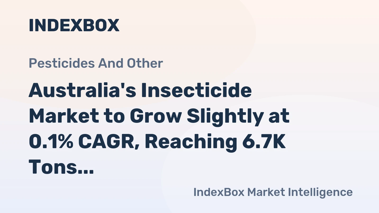 Australia's Insecticide Market to Grow Slightly at 0.1% CAGR, Reaching 6.7K Tons by 2035