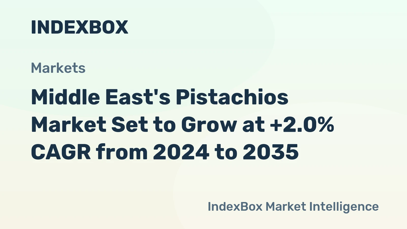 Middle East's Pistachios Market Set to Grow at +2.0% CAGR from 2024 to 2035