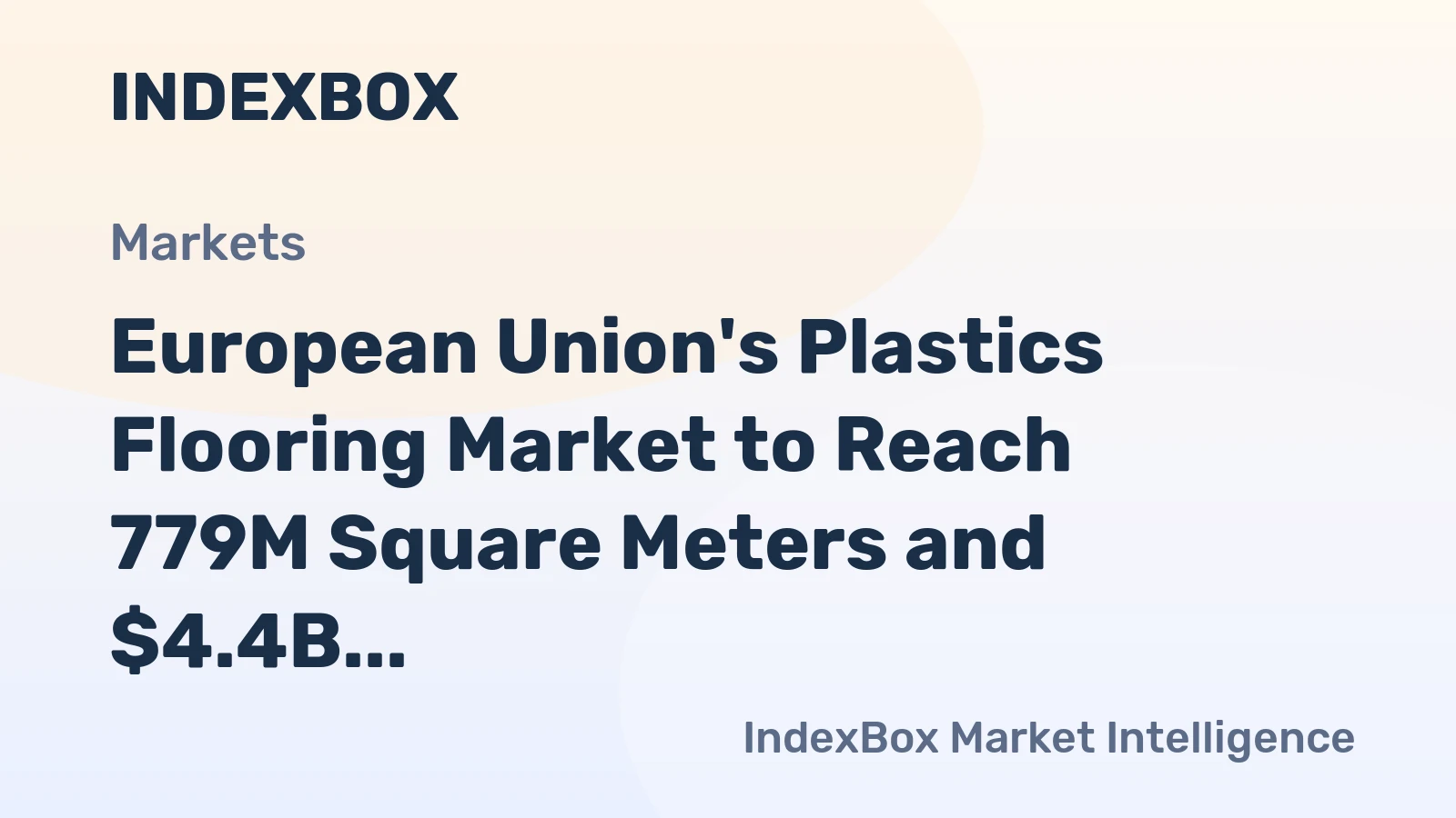 European Union's Plastics Flooring Market to Reach 779M Square Meters and $4.4B by 2035