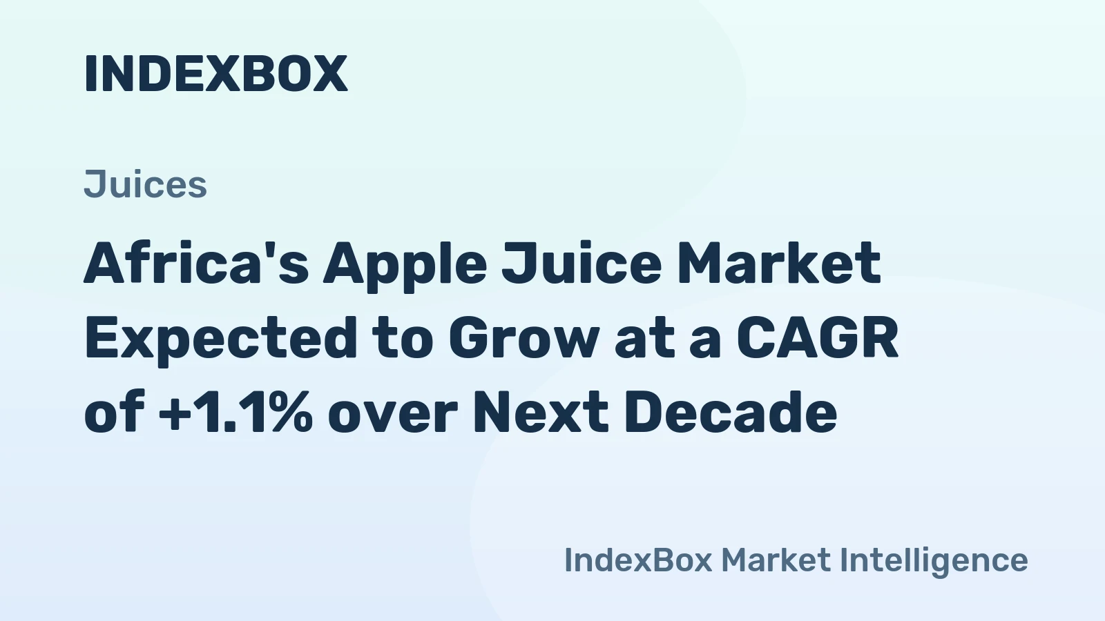 Africa's Apple Juice Market Expected to Grow at a CAGR of +1.1% over Next Decade