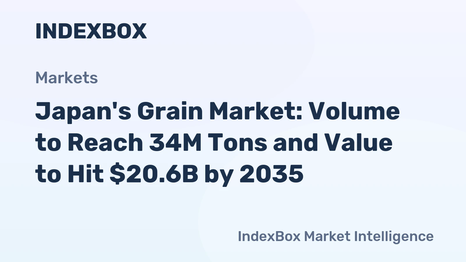 Japan's Grain Market: Volume to Reach 34M Tons and Value to Hit $20.6B by 2035