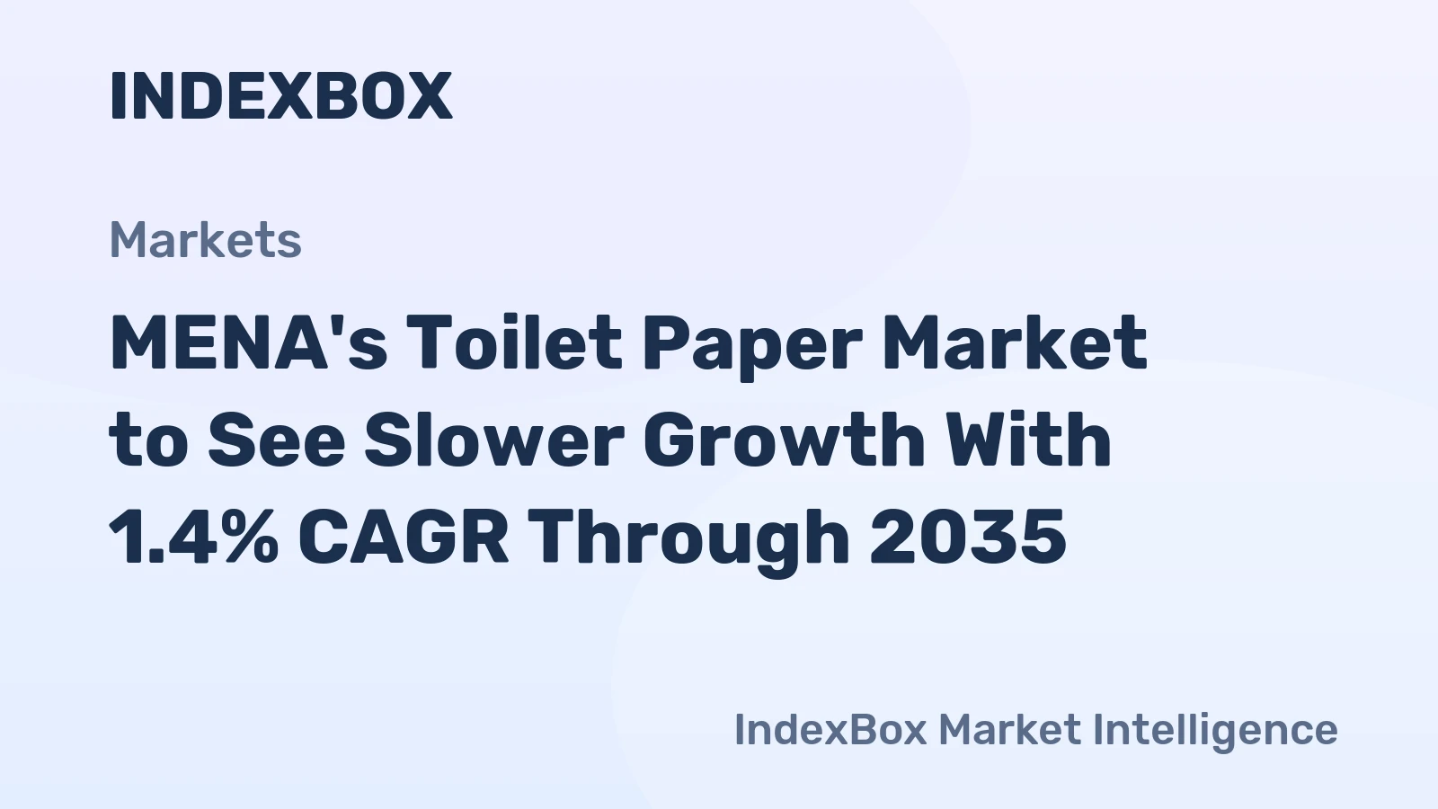 MENA's Toilet Paper Market to See Slower Growth With 1.4% CAGR Through 2035