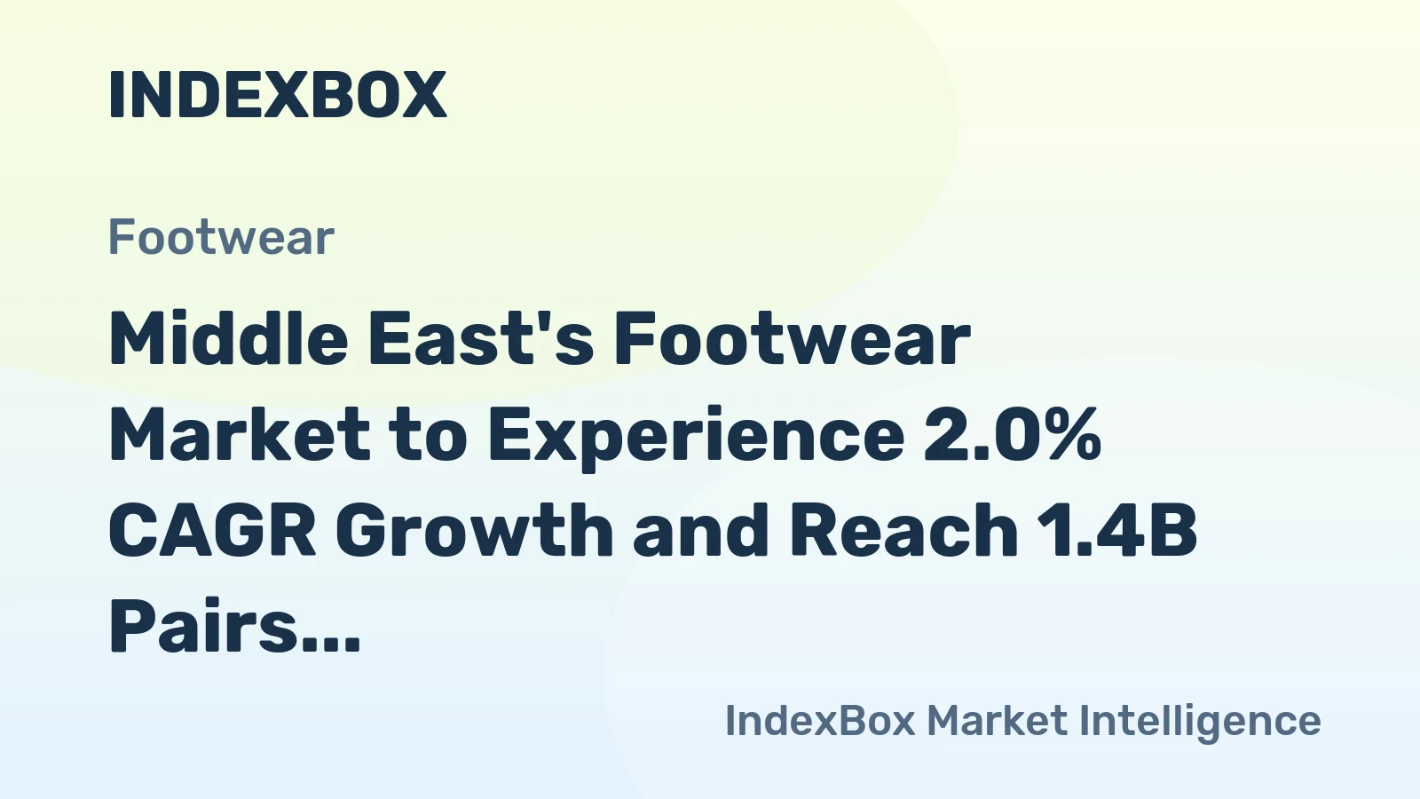 Middle East's Footwear Market to Experience 2.0% CAGR Growth and Reach 1.4B Pairs by 2035