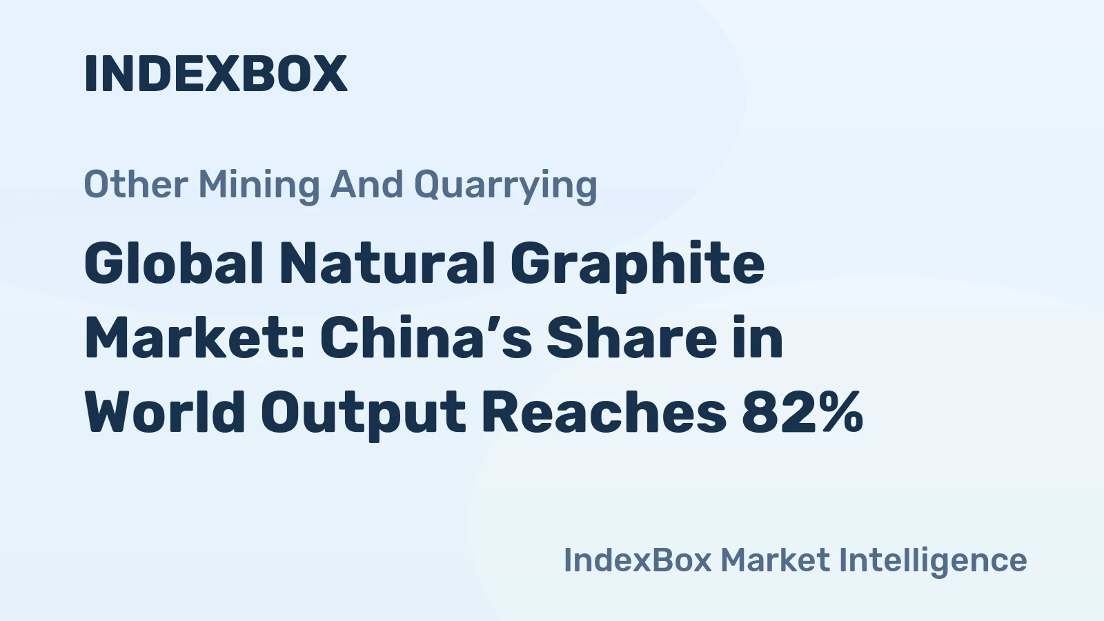 Global Natural Graphite Market: China’s Share in World Output Reaches 82%