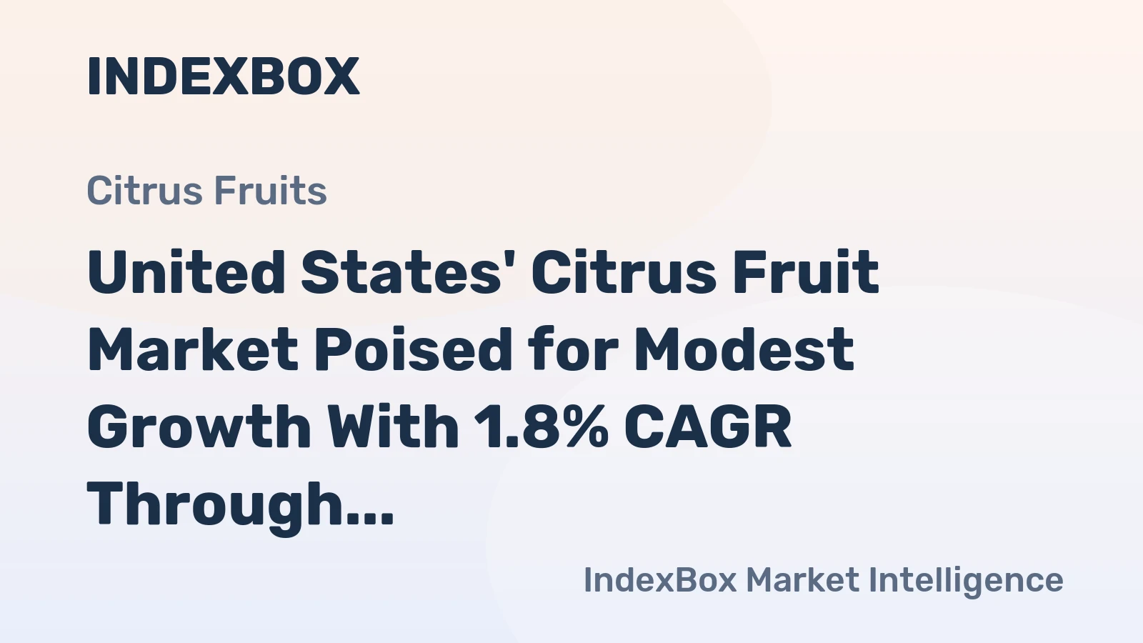 United States' Citrus Fruit Market Poised for Modest Growth With 1.8% CAGR Through 2035