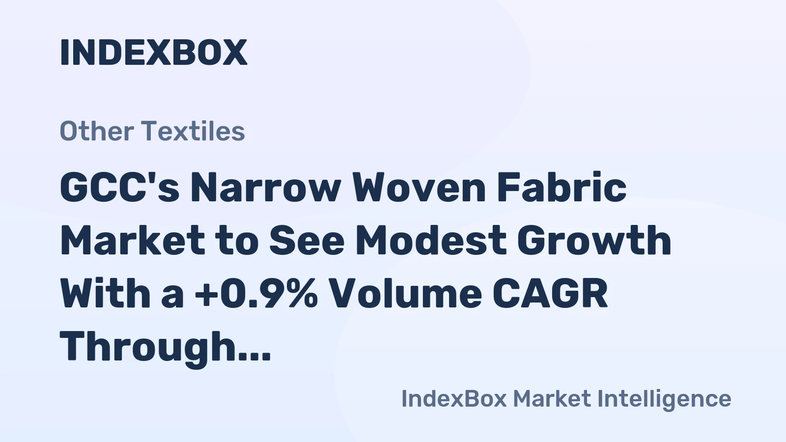 GCC's Narrow Woven Fabric Market to See Modest Growth With a +0.9% Volume CAGR Through 2035