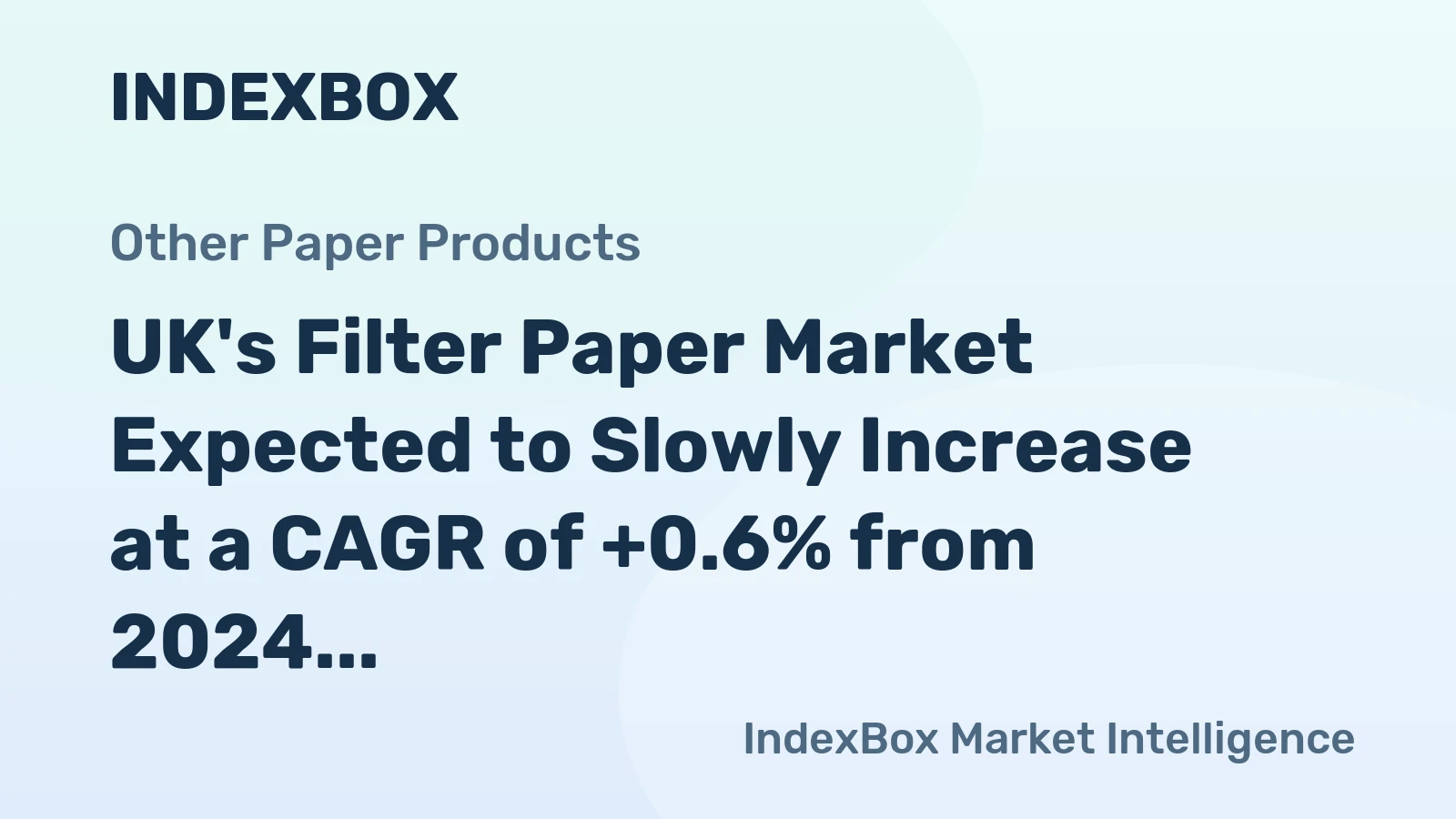 UK's Filter Paper Market Expected to Slowly Increase at a CAGR of +0.6% from 2024 to 2035, Reaching 42K Tons