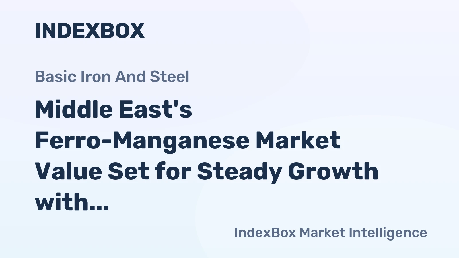 Middle East's Ferro-Manganese Market Value Set for Steady Growth with 2.2% CAGR Through 2035