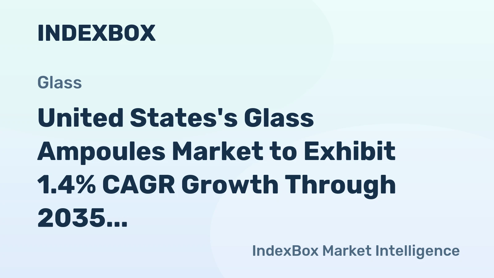 United States's Glass Ampoules Market to Exhibit 1.4% CAGR Growth Through 2035, Projected to Reach 30B Units