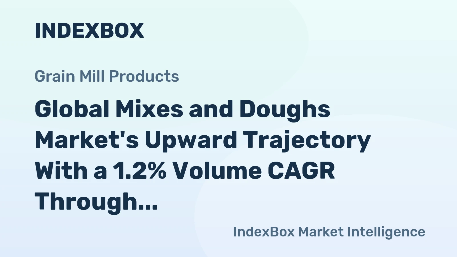 Global Mixes and Doughs Market's Upward Trajectory With a 1.2% Volume CAGR Through 2035