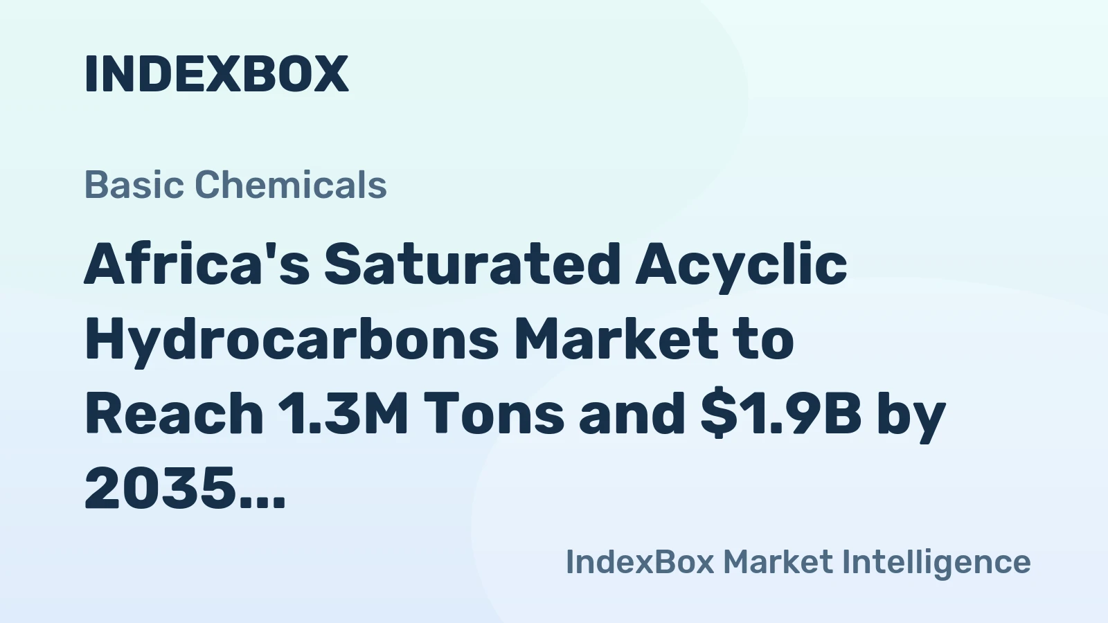 Africa's Saturated Acyclic Hydrocarbons Market to Reach 1.3M Tons and $1.9B by 2035