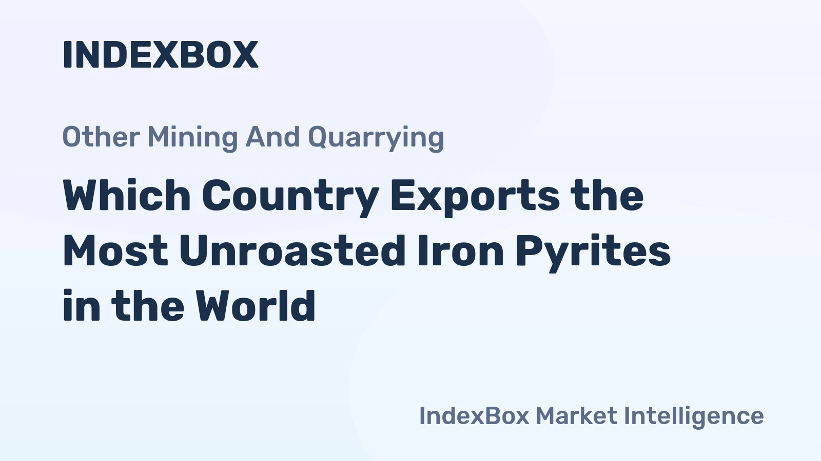 Which Country Exports the Most Unroasted Iron Pyrites in the World?