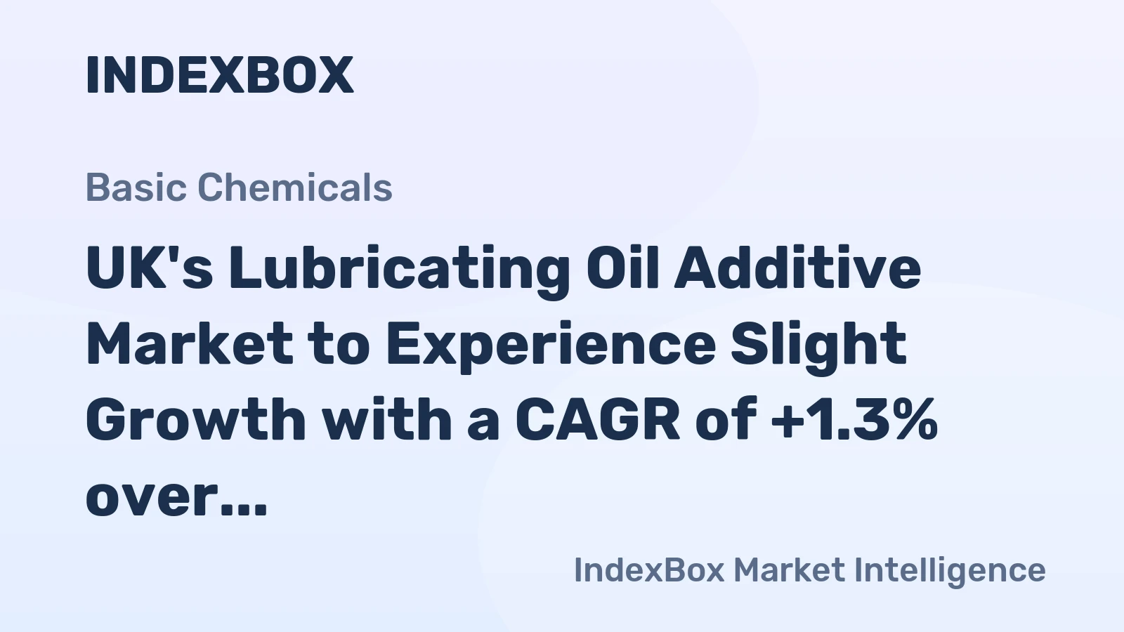 UK's Lubricating Oil Additive Market to Experience Slight Growth with a CAGR of +1.3% over the Next Decade