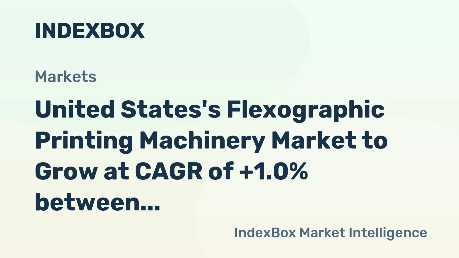 United States's Flexographic Printing Machinery Market to Grow at CAGR of +1.0% between 2024-2035, Reaching $247M in Value